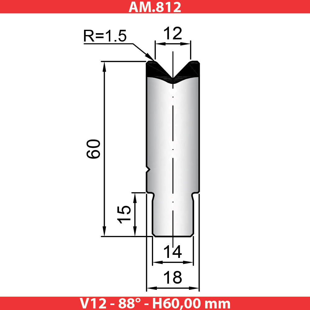 AM.812 - Amada-Promecam insert matrix - Press brake tools – Emilstamp ...